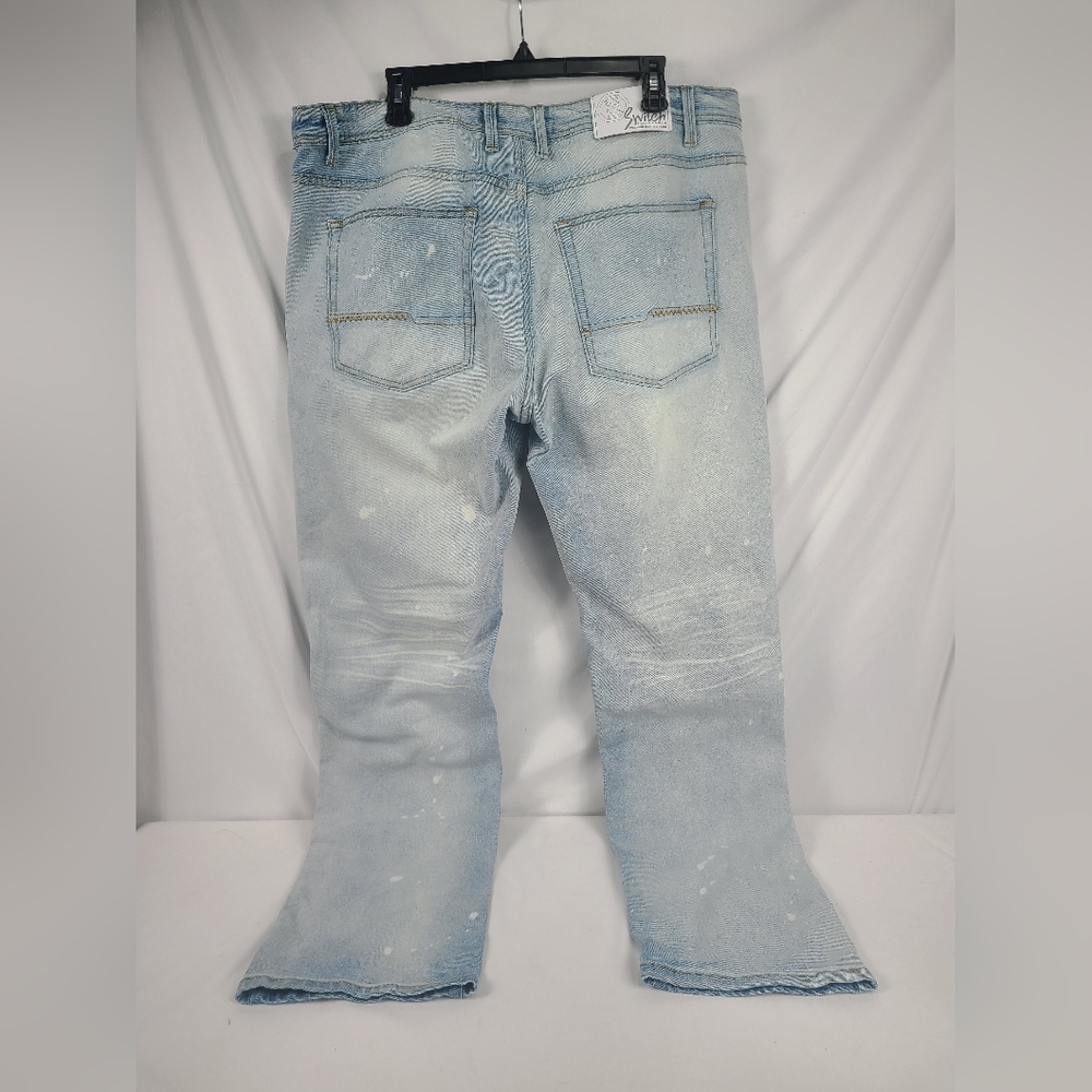 Men's Switch Remarkable Moto Jeans Light Blue Size 38… - Gem